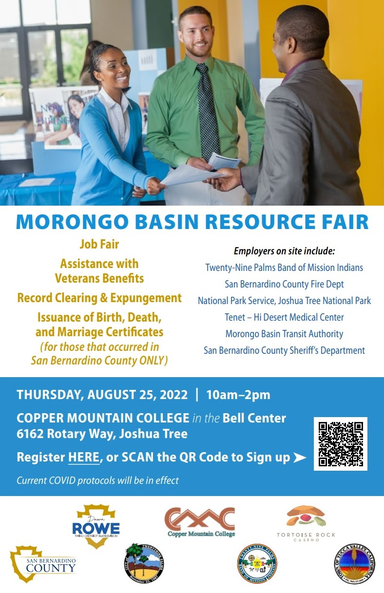 Morongo Basin Resource Fair – Dawn Rowe Third District Supervisor